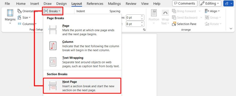 How to Change Orientation of One Page in Word