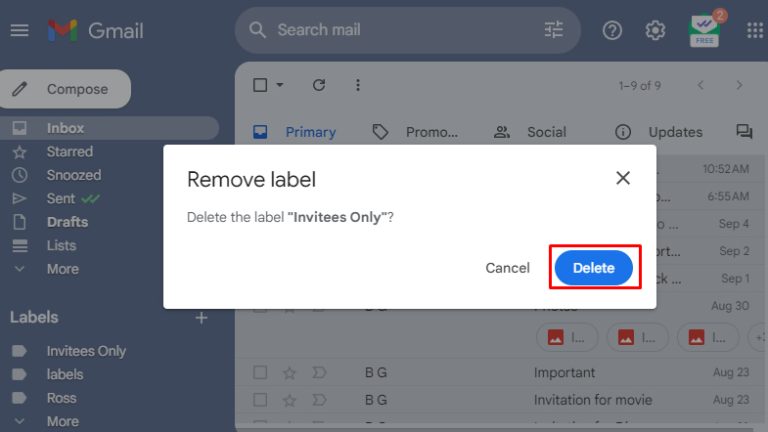 How to Delete a Label in Gmail