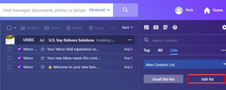How to Delete Contacts in Yahoo Mail