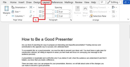 How to Change Orientation of One Page in Word