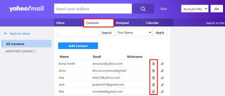How to Delete Contacts in Yahoo Mail