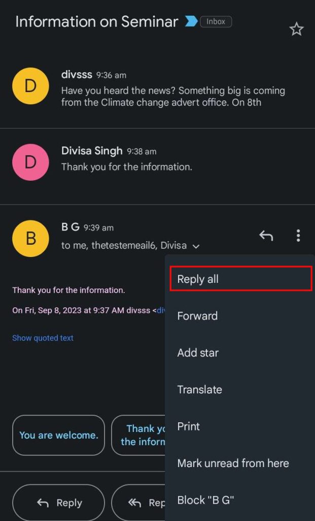 How to Perform "Reply All" in Gmail