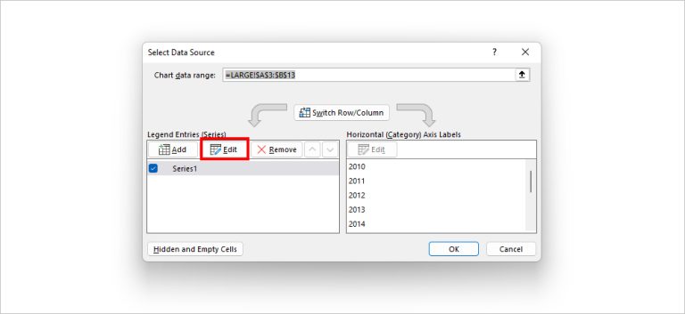 How to Change the X Axis in Excel