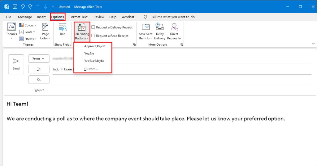 How to Use Voting Buttons in Outlook