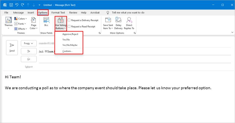 How To Use Voting Buttons In Outlook