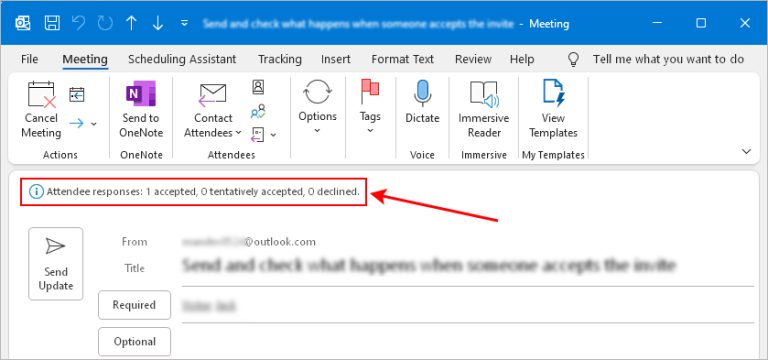 How to See Who Accepted a Meeting in Outlook