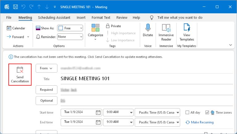 How to Cancel Meeting in Outlook