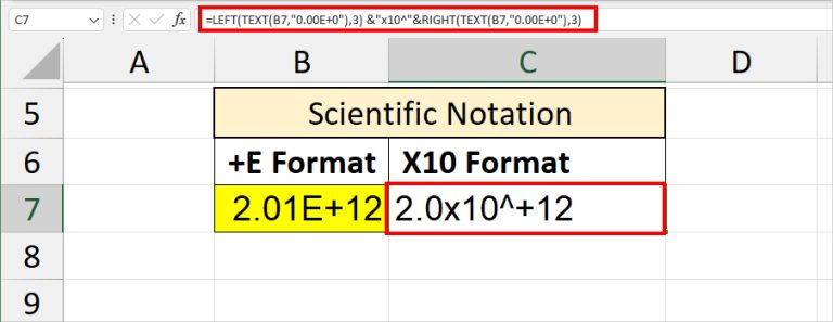 How to Use Scientific Notation in Excel