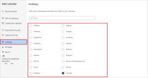 How to Add Holidays in Outlook Calendar