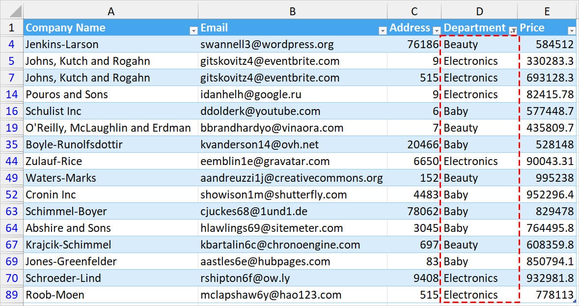 How to Delete Filtered Rows in Excel