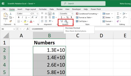 How to Use Scientific Notation in Excel