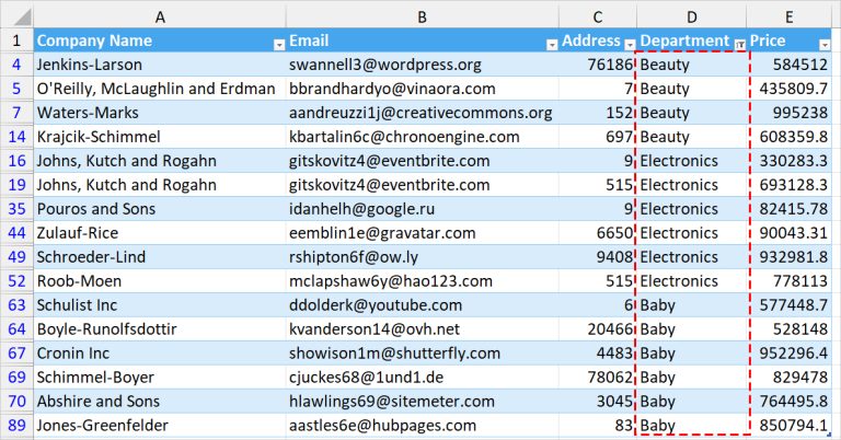 How to Delete Filtered Rows in Excel