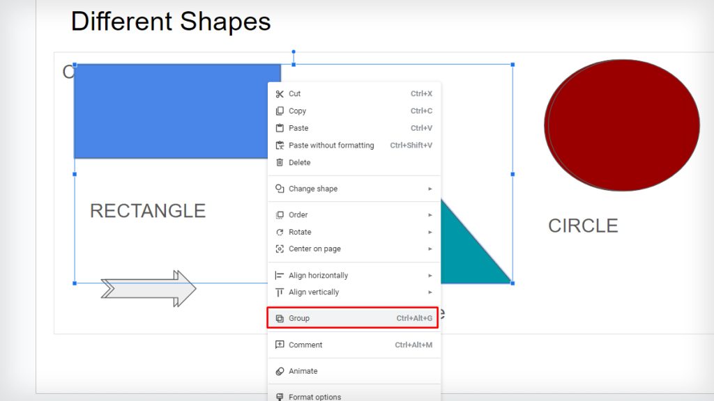 How to Group on Google Slides