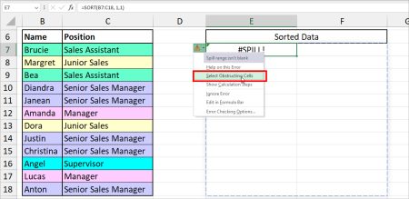 How to Correct #SPILL! Error in Excel