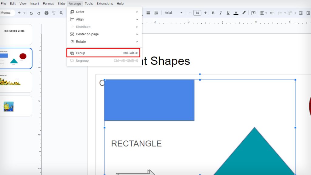 How to Group on Google Slides