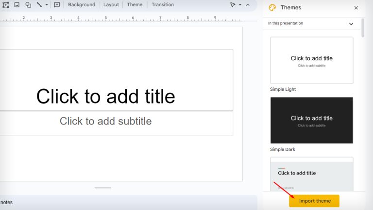 How to Import Themes to Google Slides