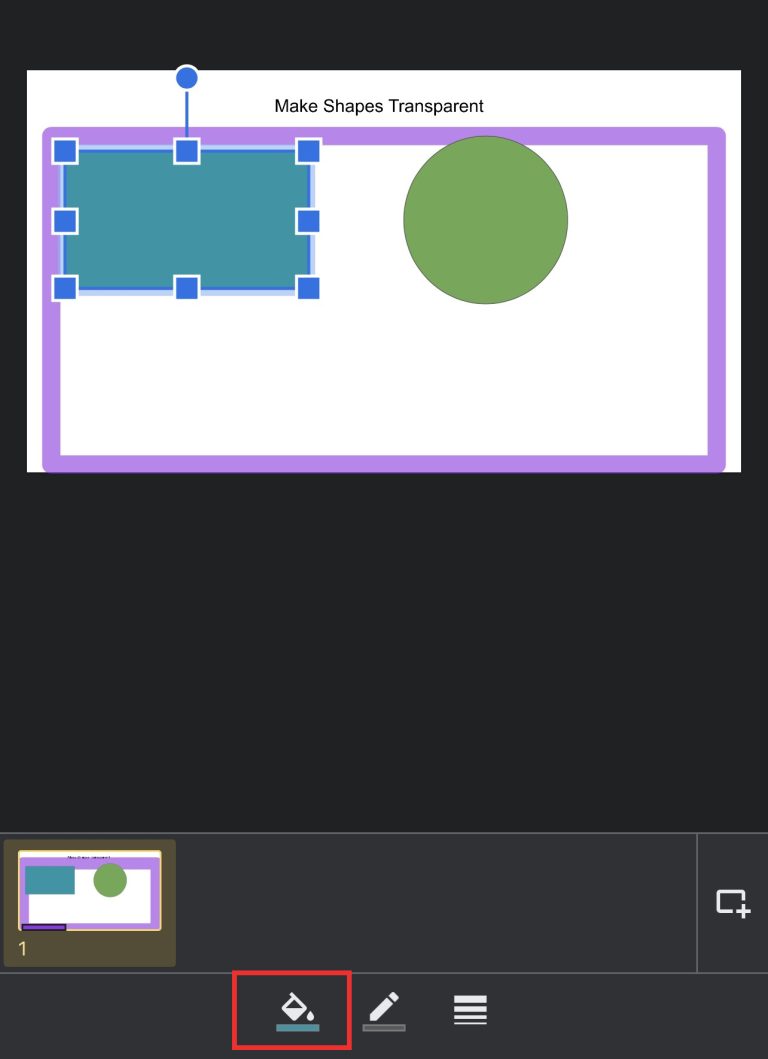 How to Change Opacity of Shape in Google Slides