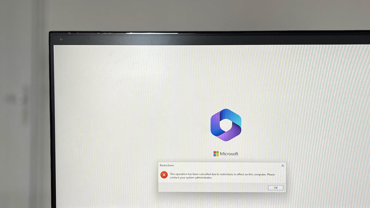 Fixed: This Operation Has Been Canceled Due to Restrictions