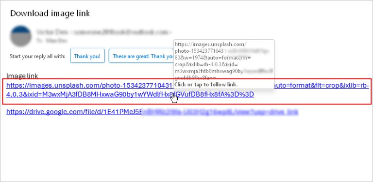 How to Download Image on Outlook