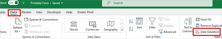 How to Create and Use a Printable Form in Excel
