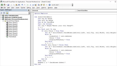 How to Insert Checkbox in Excel Without Developer Tab