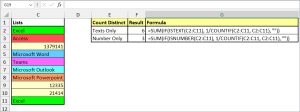 How to Count Unique and Distinct Values in Excel