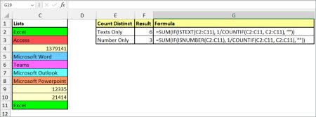 How to Count Unique and Distinct Values in Excel