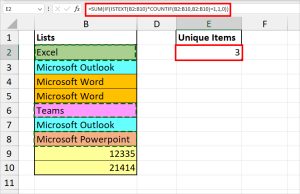 How to Count Unique and Distinct Values in Excel