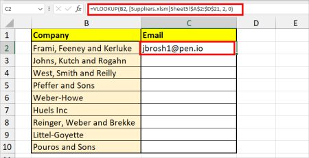How to Do a VLOOKUP Between Two Sheets