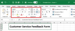 How to Create and Use a Printable Form in Excel