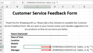How to Create and Use a Printable Form in Excel