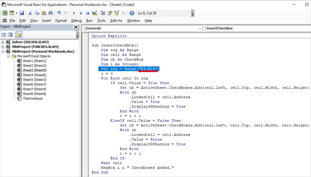 How to Insert Checkbox in Excel Without Developer Tab