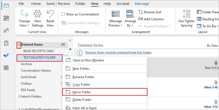 How to Find Missing Folders in Outlook
