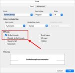 How to Strikethrough on Outlook