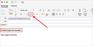 How to Strikethrough on Outlook