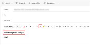 How to Strikethrough on Outlook