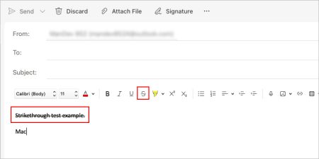 How to Strikethrough on Outlook