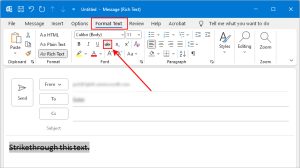 How to Strikethrough on Outlook