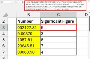 How to Count Significant Figures in Excel