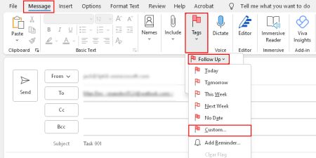 How to Flag Message for Follow Up in Outlook