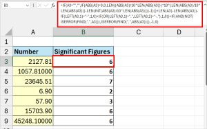 How to Count Significant Figures in Excel