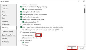 5 Ways to Change Dot to Comma in Excel