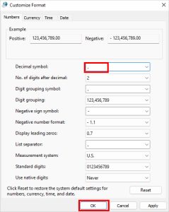 5 Ways to Change Dot to Comma in Excel