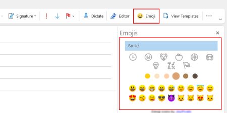 How to Insert Emoji and Smiley in Outlook